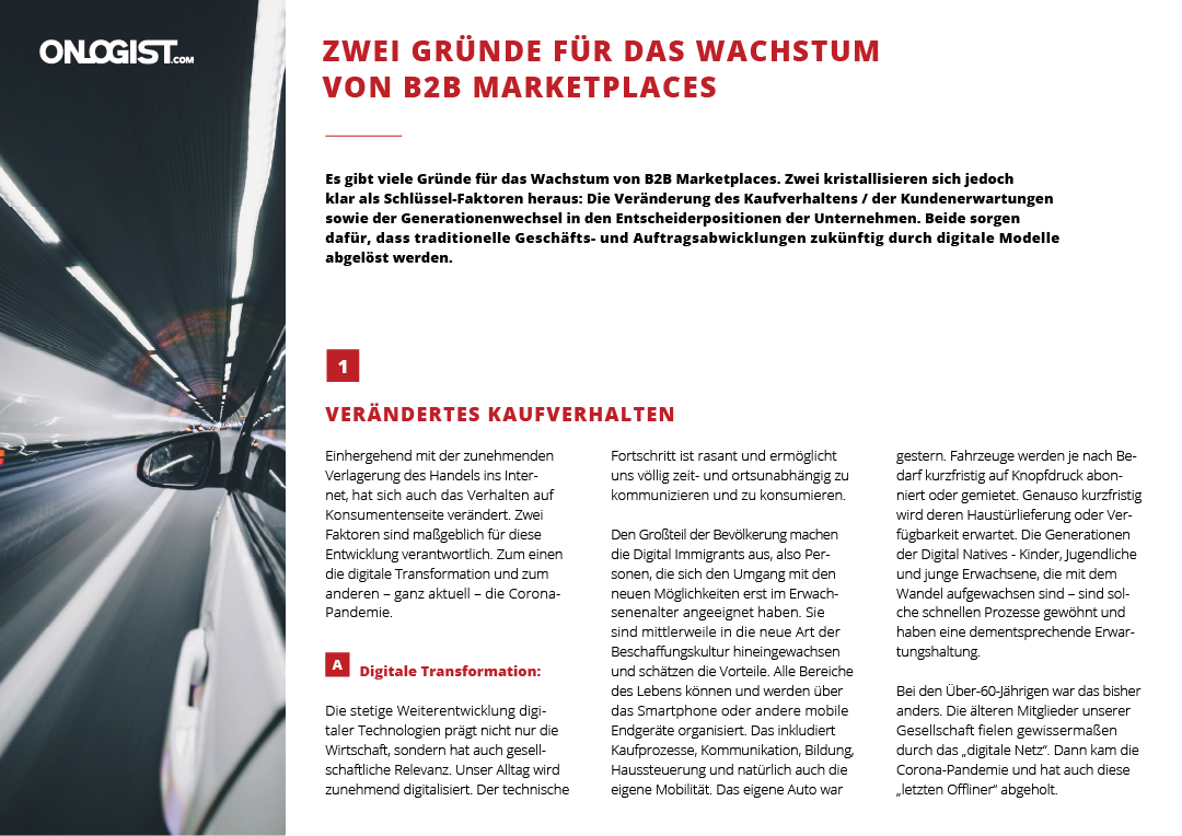 B2B Marketplaces im Mobilitätssektor - ONLOGIST.com